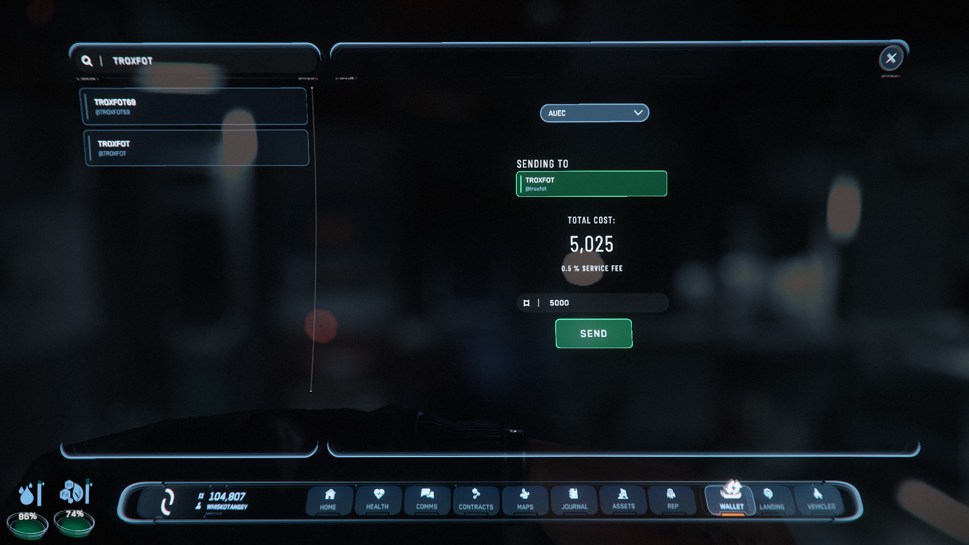 How do I send money to other players? - Star Docs