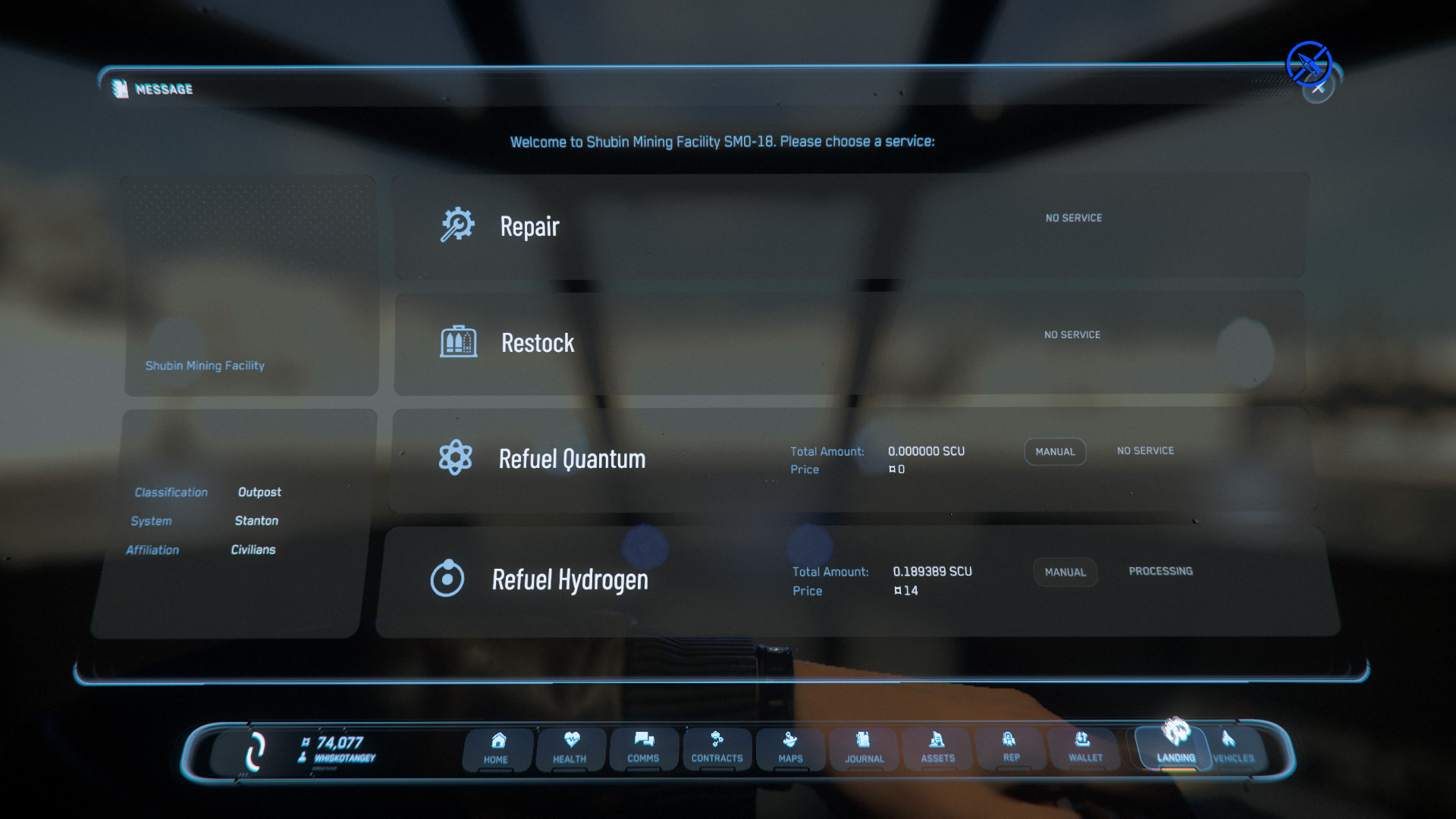 How do I refuel, repair or restock my ship? - Star Docs